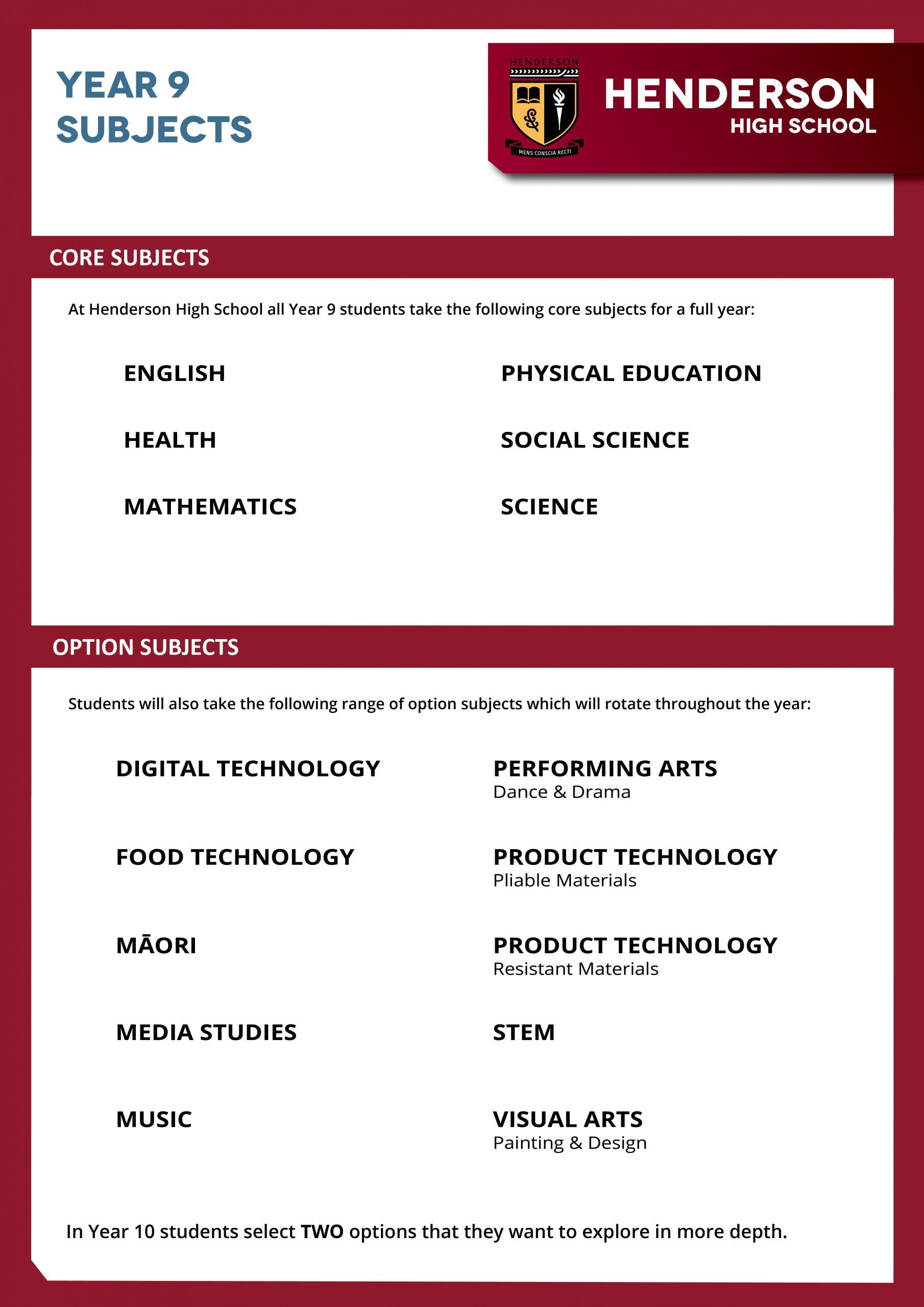 Key Dates & Start of Year Information - Henderson High School