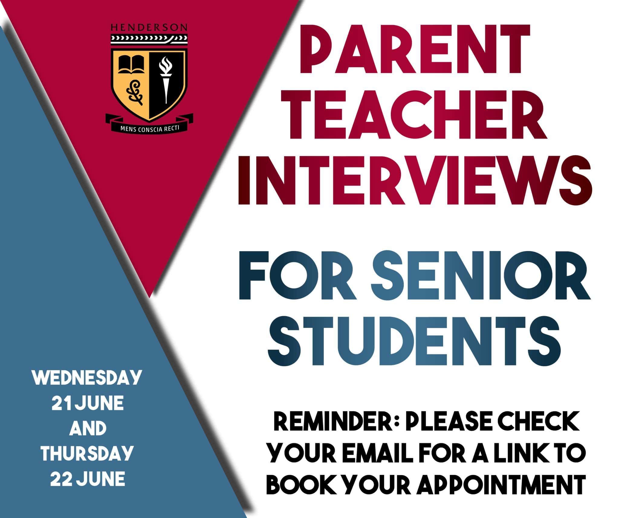 Parent Teacher Interviews for Senior Students - Henderson High School