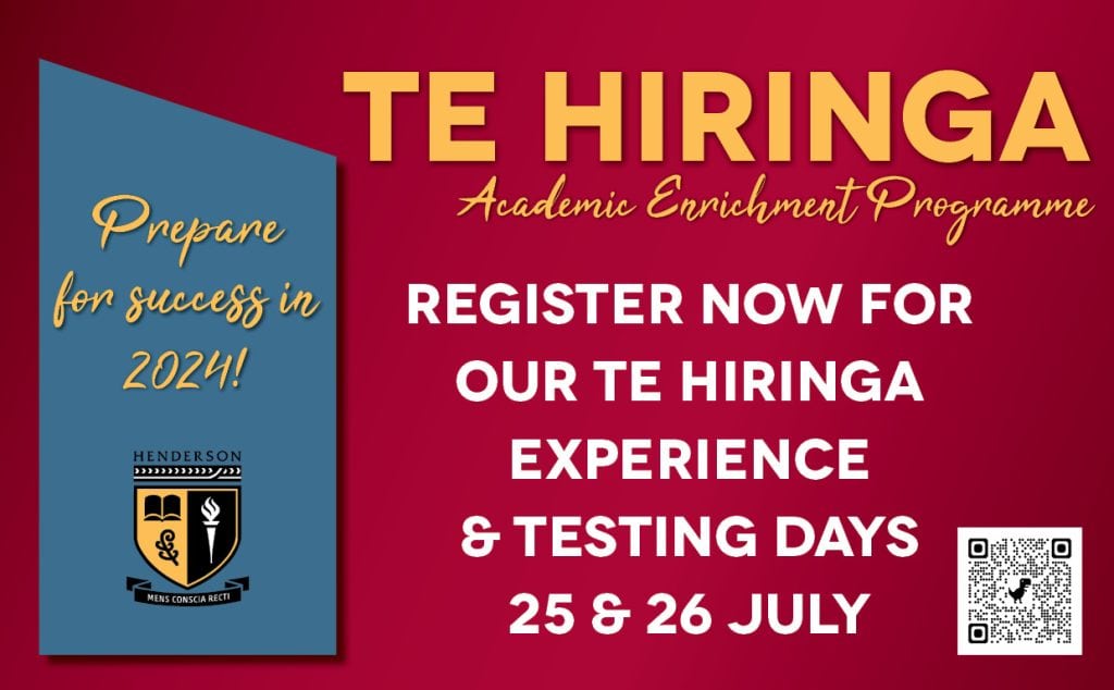 Register Now for Te Hiringa Academic Enrichment Programme - Henderson ...